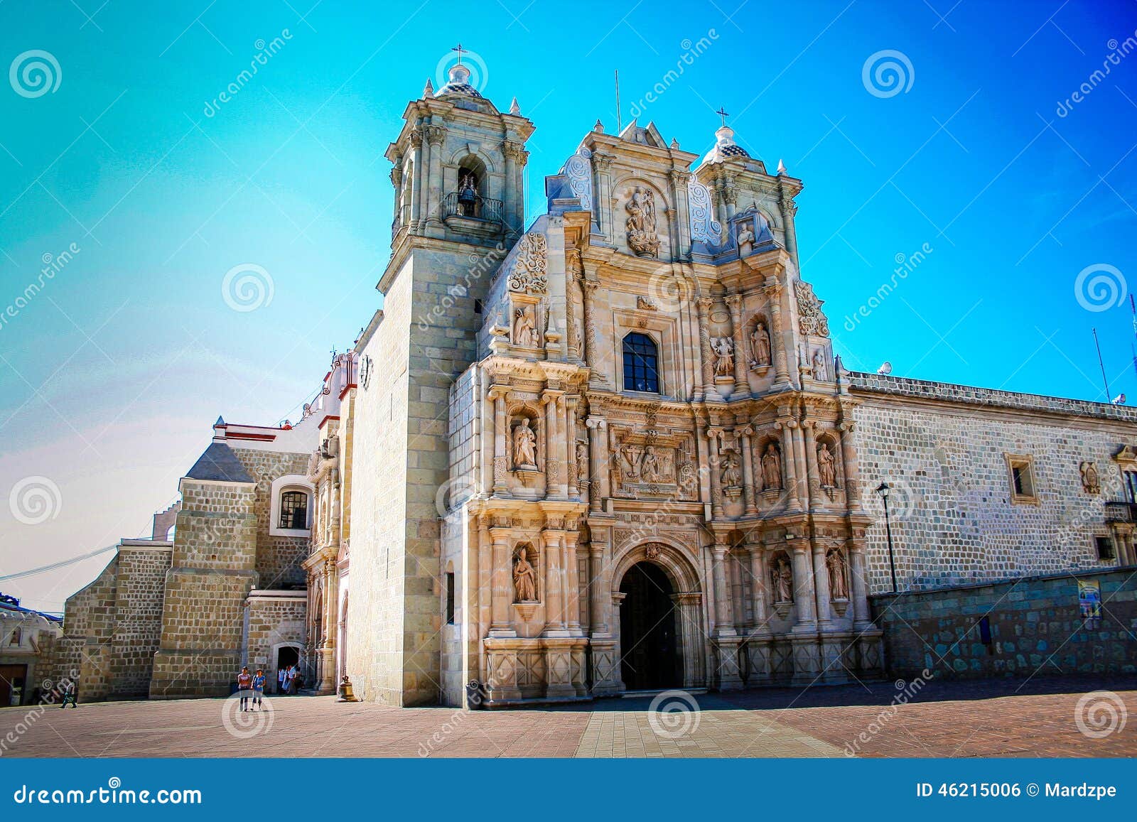 Church in the City of Oaxaca, Mexico Blue Sky Stock Photo - Image of ...