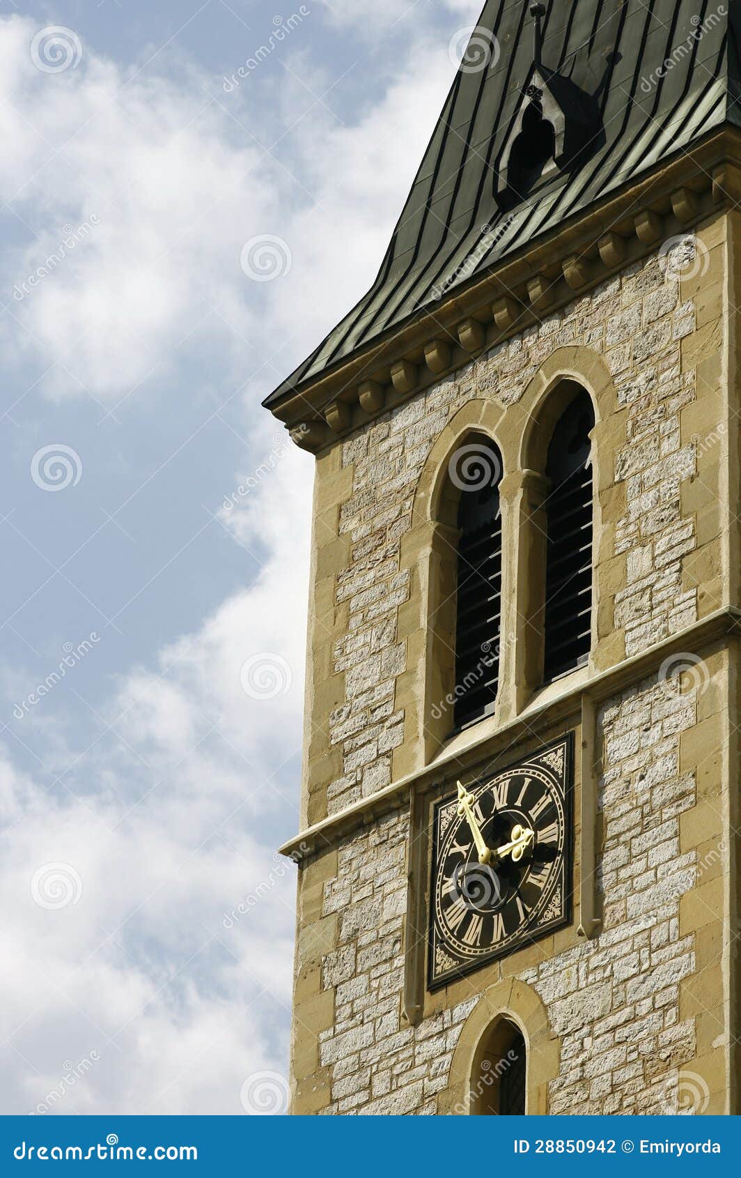 Church clock stock photo. Image of church, attraction - 28850942
