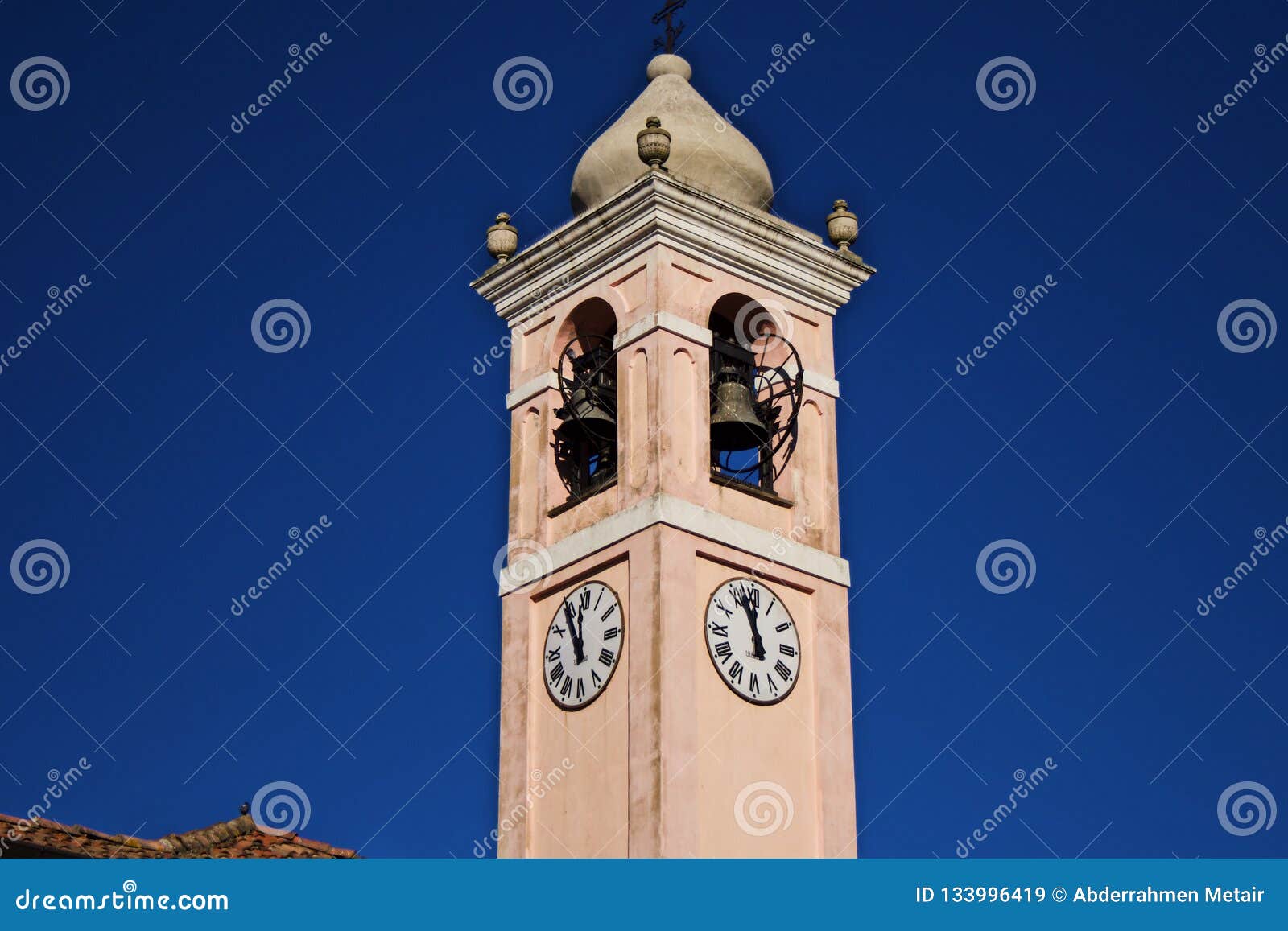 The church with the clock stock image. Image of beautifl - 133996419