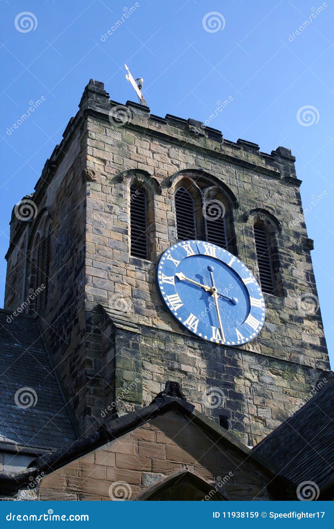 Church clock tower stock image. Image of christian, angle - 11938159