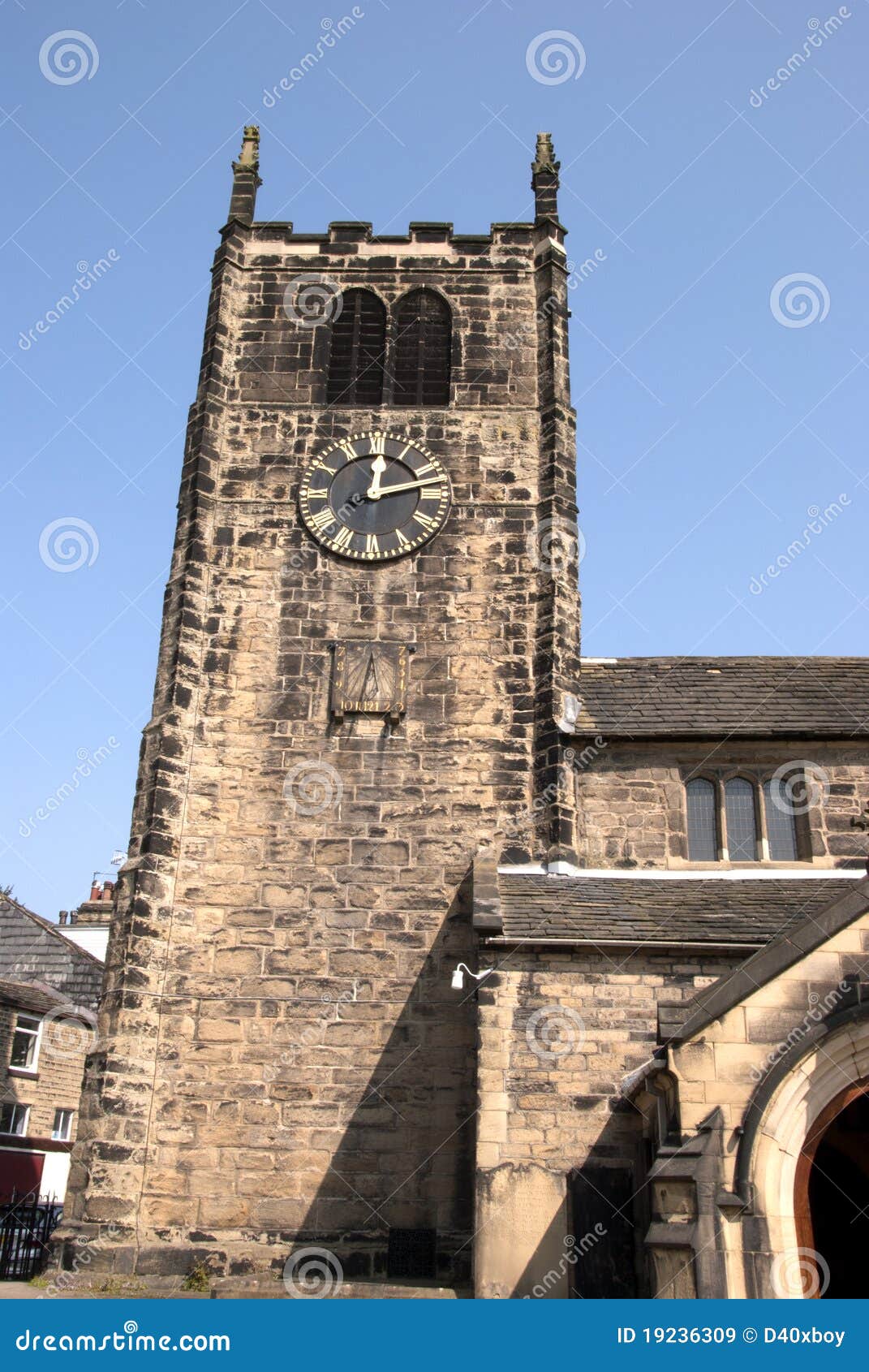 Church Clock Tower stock image. Image of faith, face - 19236309