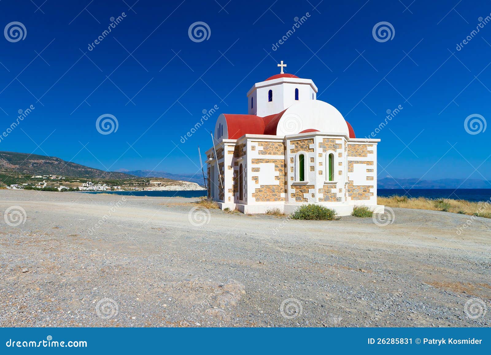Church on the Coast of Crete Stock Image - Image of greece, nature ...