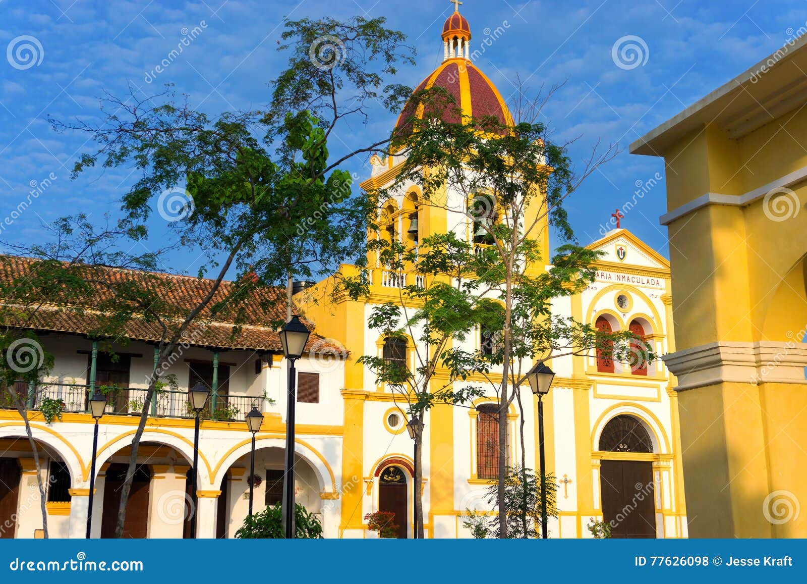 Immaculate Colonial Style St Pauls Church Diu Gujarat India Stock ...