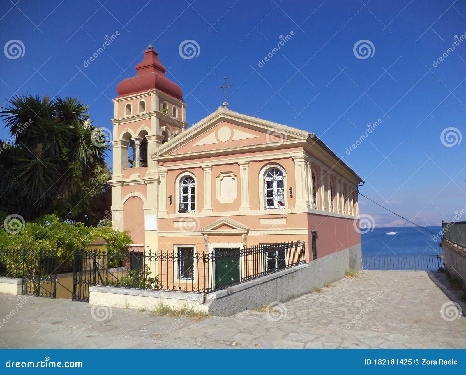 Church in Corfu stock image. Image of corfu, orthodox - 182181425