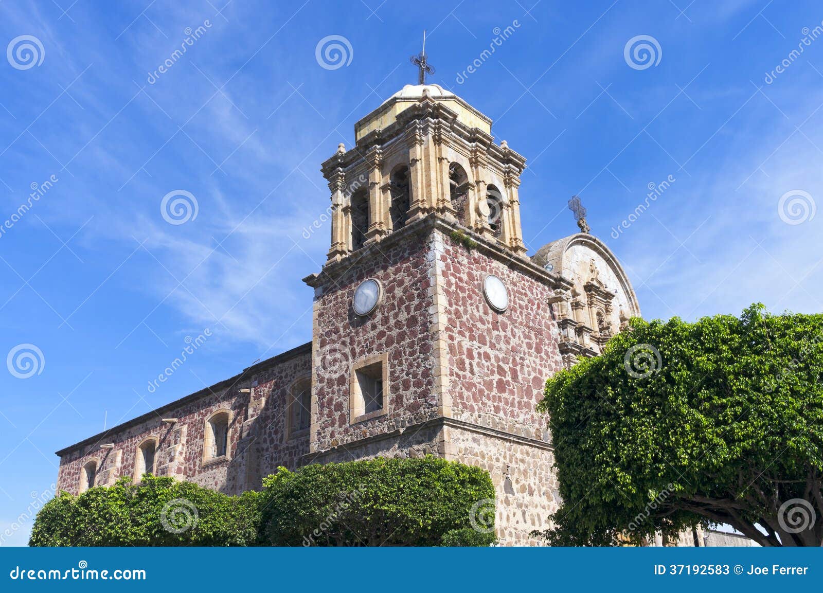 Church Corner in Tequila Mexico Stock Image - Image of arches, exterior ...
