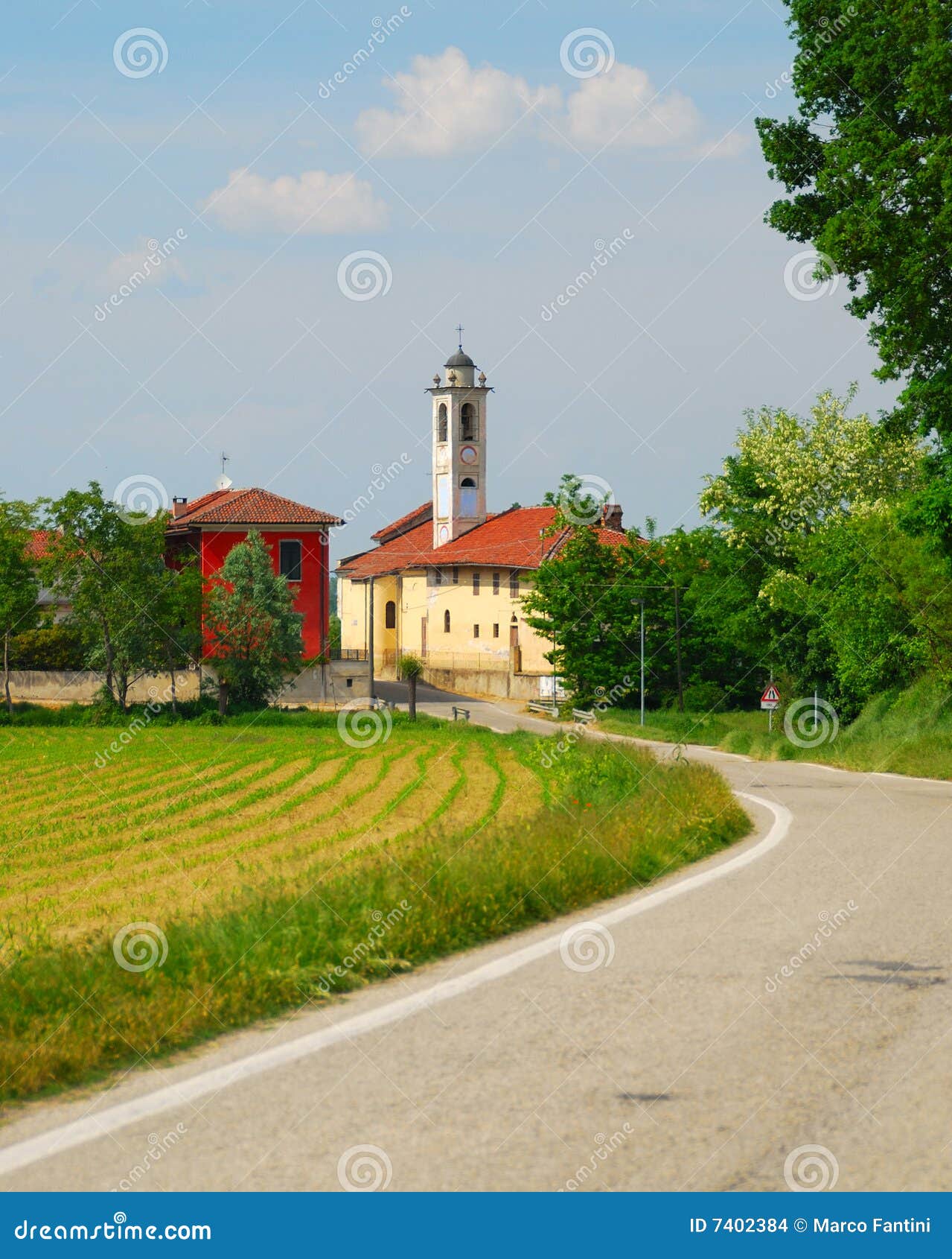 Church in countryside stock photo. Image of fields, church - 7402384