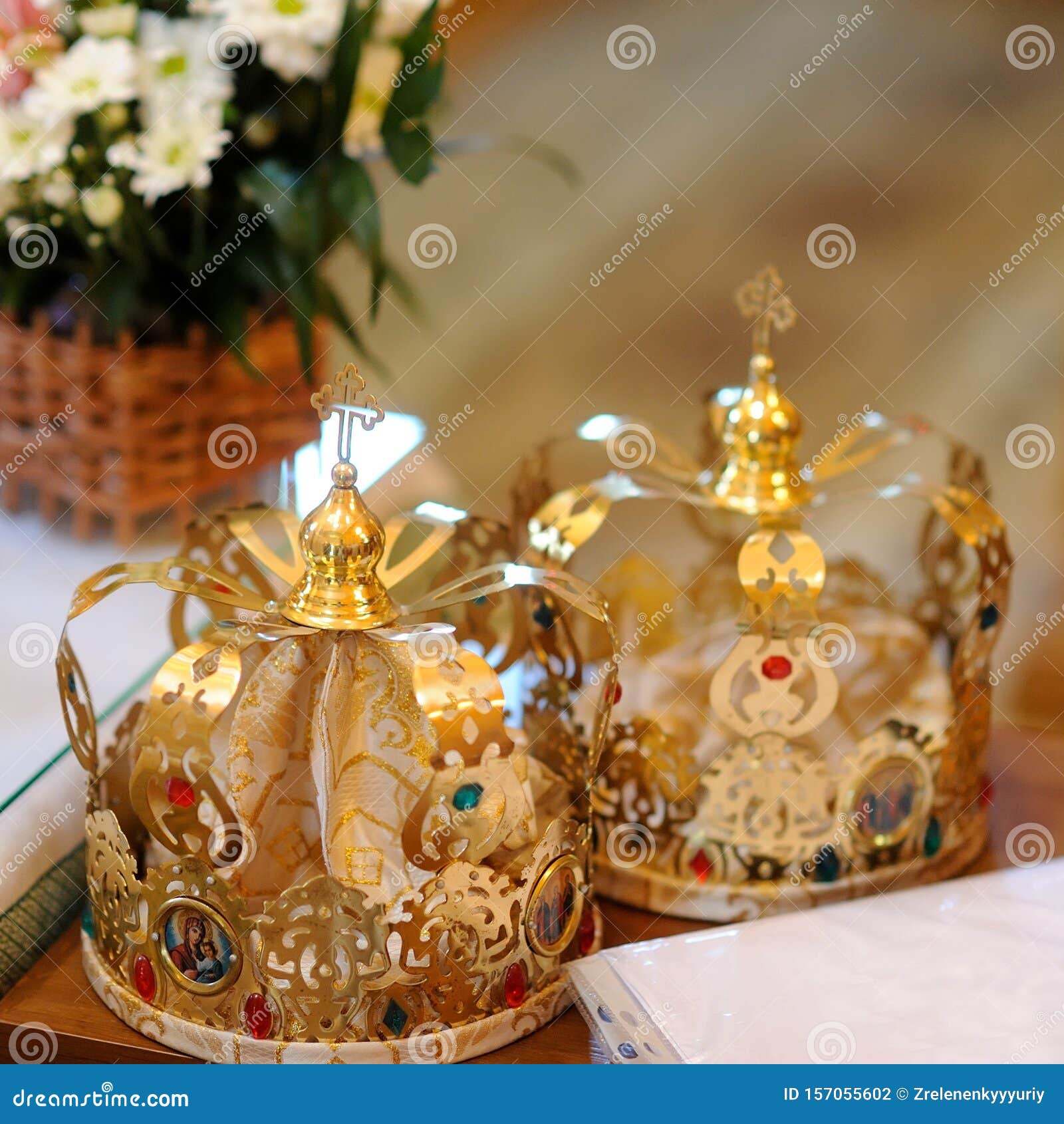 Church crown stock photo. Image of marriage, ceremony - 157055602