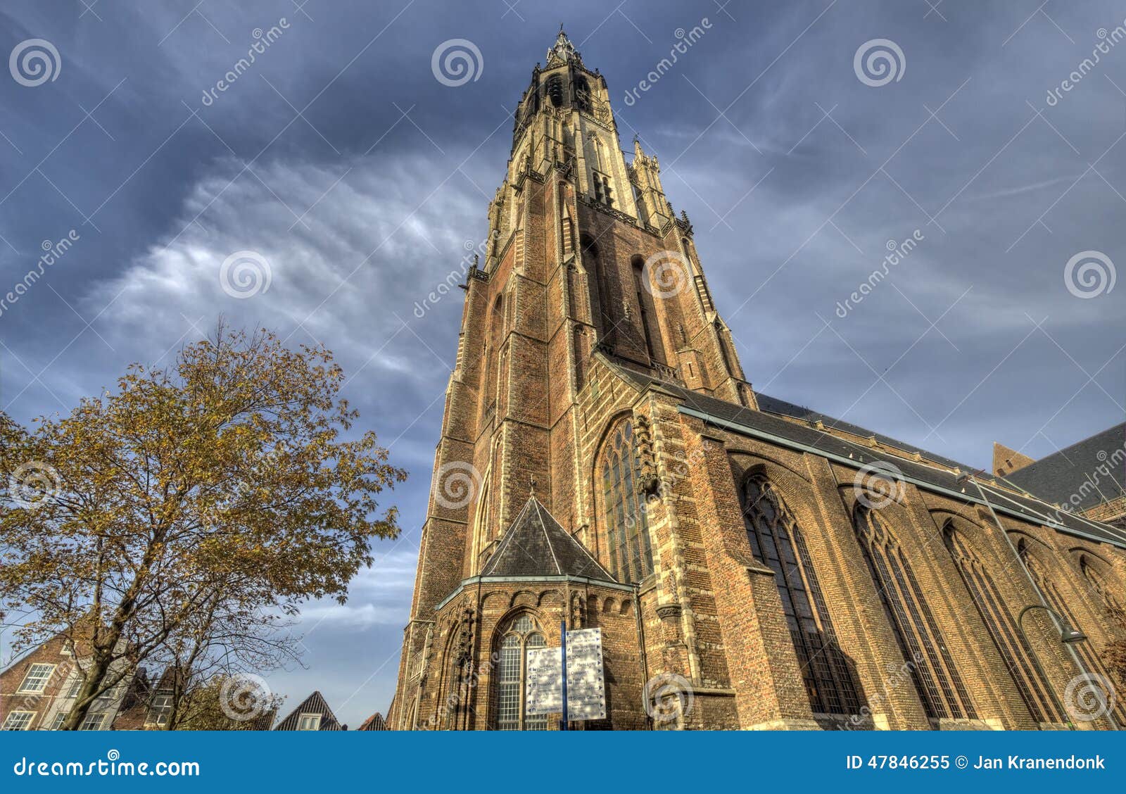 Church of Delft stock image. Image of fall, holland, tall - 47846255
