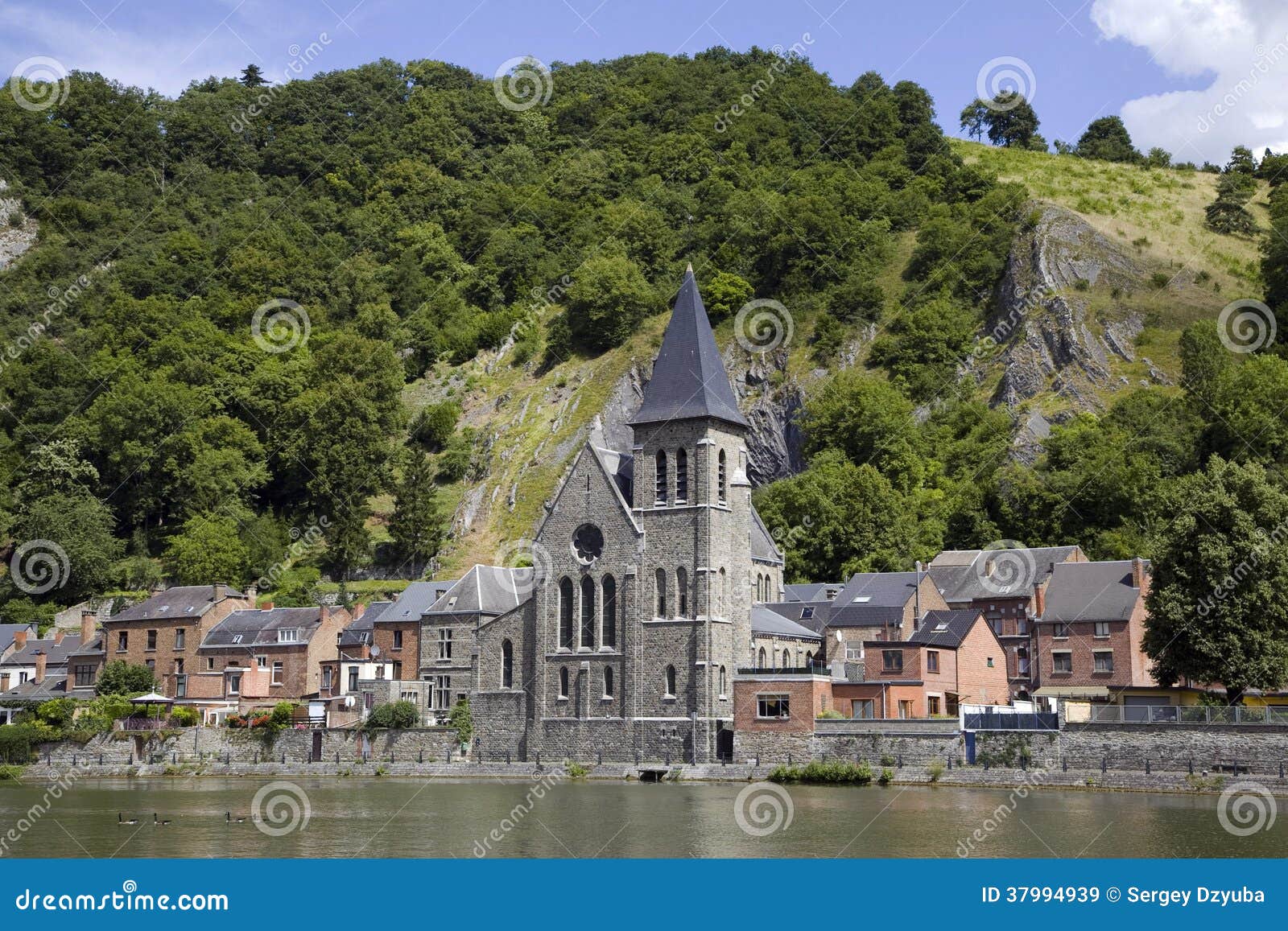 Church in Dinant, Belgium stock image. Image of church - 37994939