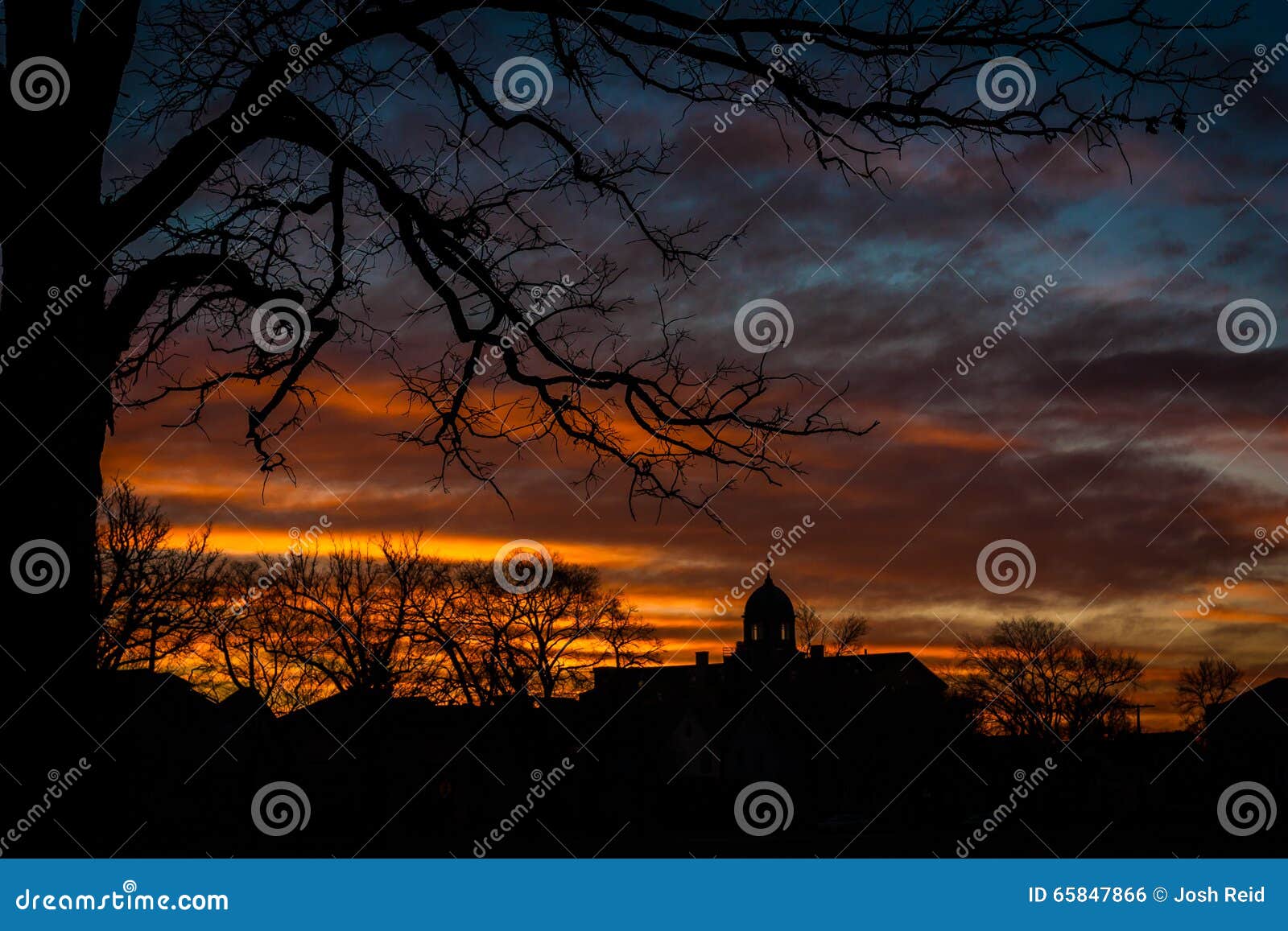 Church in distance stock photo. Image of colors, orange - 65847866