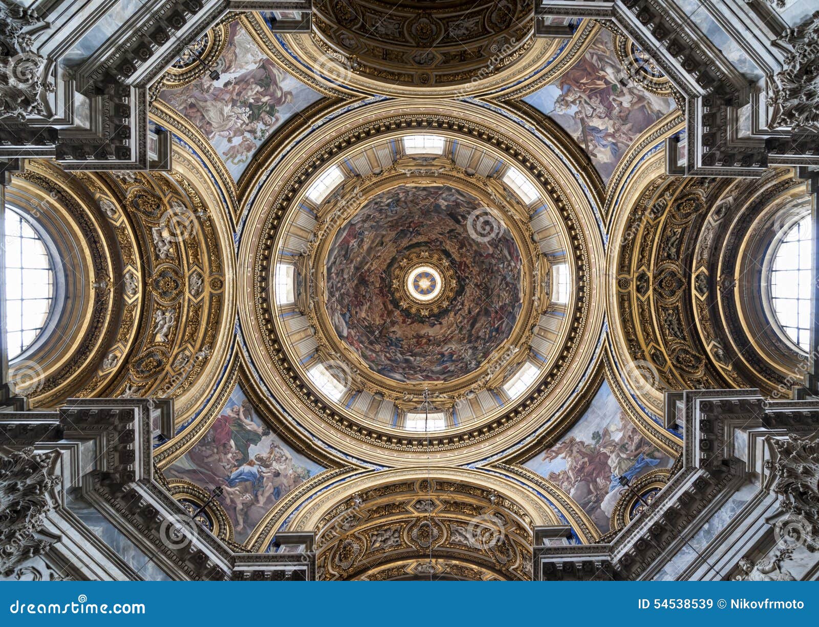 Church dome editorial stock image. Image of ceiling, history - 54538539