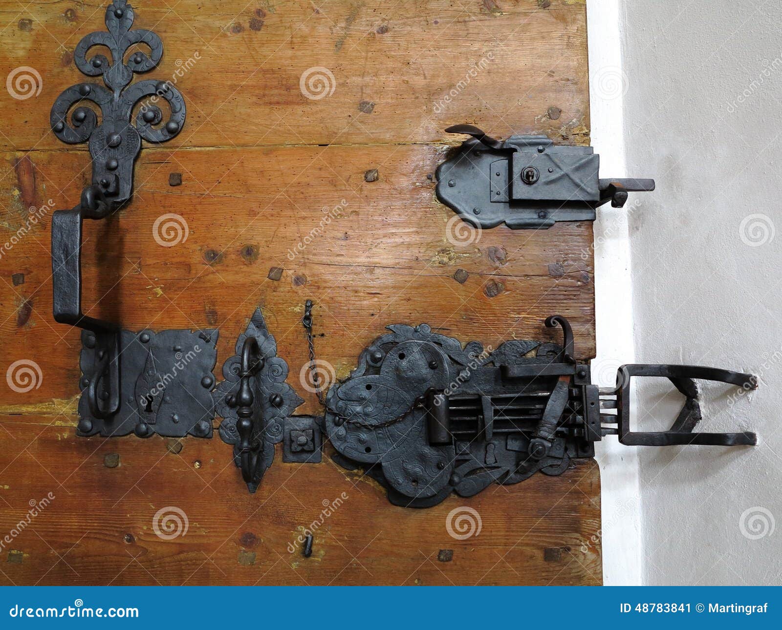 Church Door Latch Ironwork Details Stock Image - Image of architecture ...