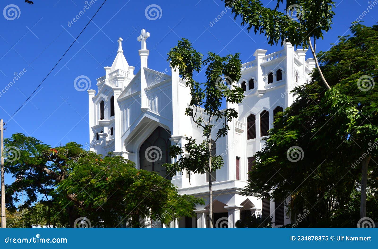 Church in Downtown Key West, Florida Keys Stock Image - Image of north ...
