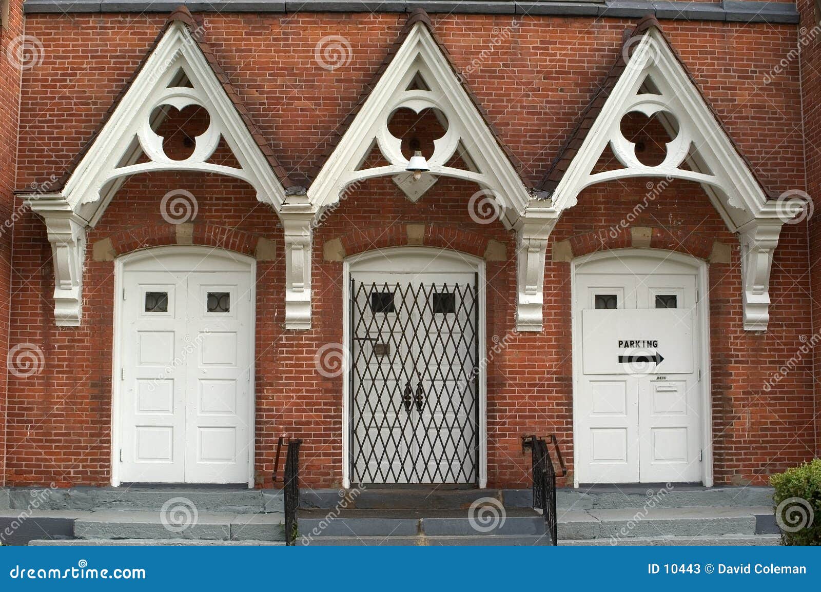 Church Entrance stock image. Image of white, three, church - 10443