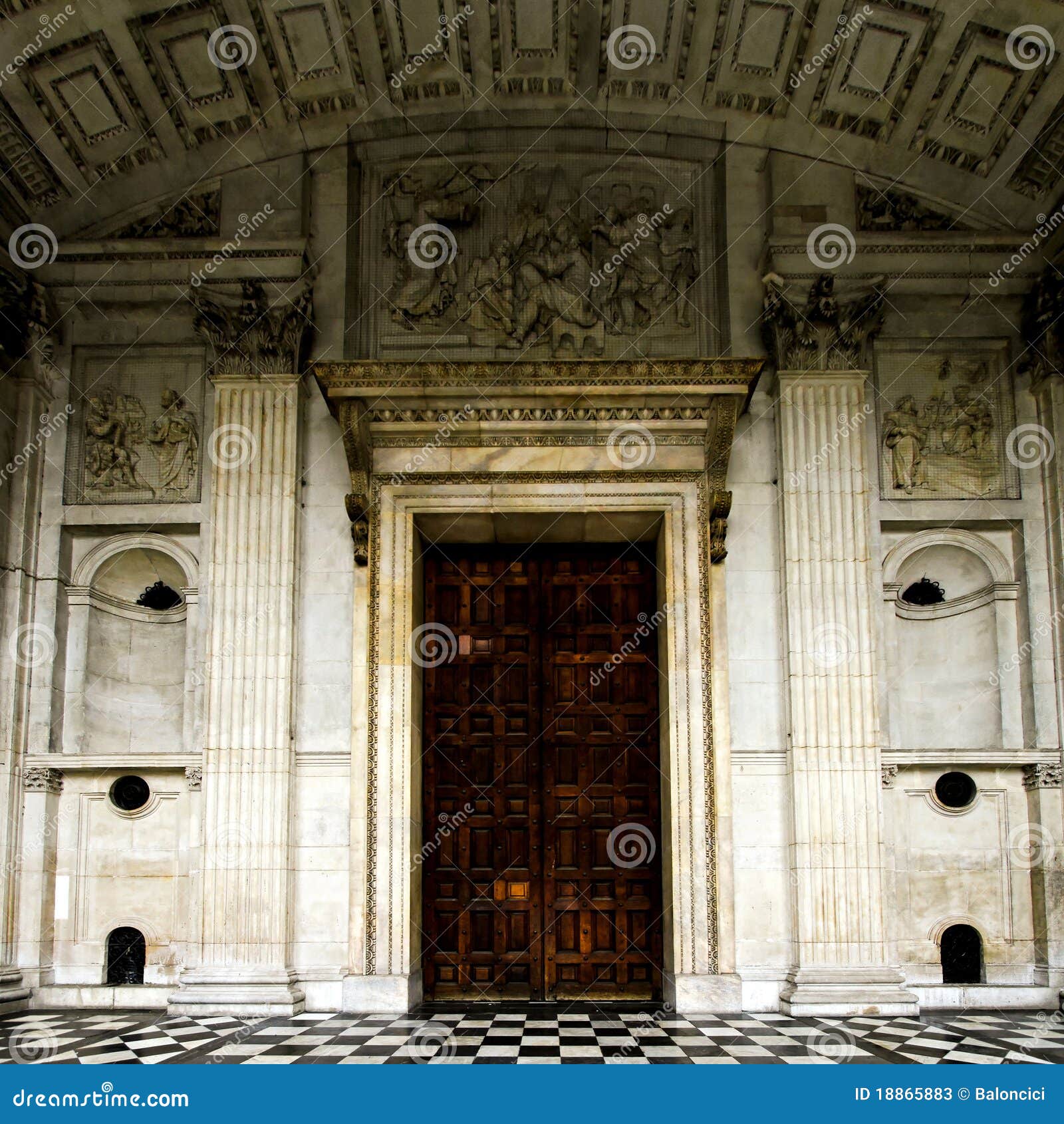 Church entrance stock image. Image of tiled, worship - 18865883