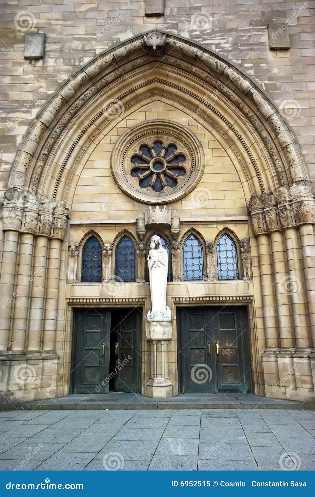 Church entrance stock image. Image of architecture, golden - 6952515