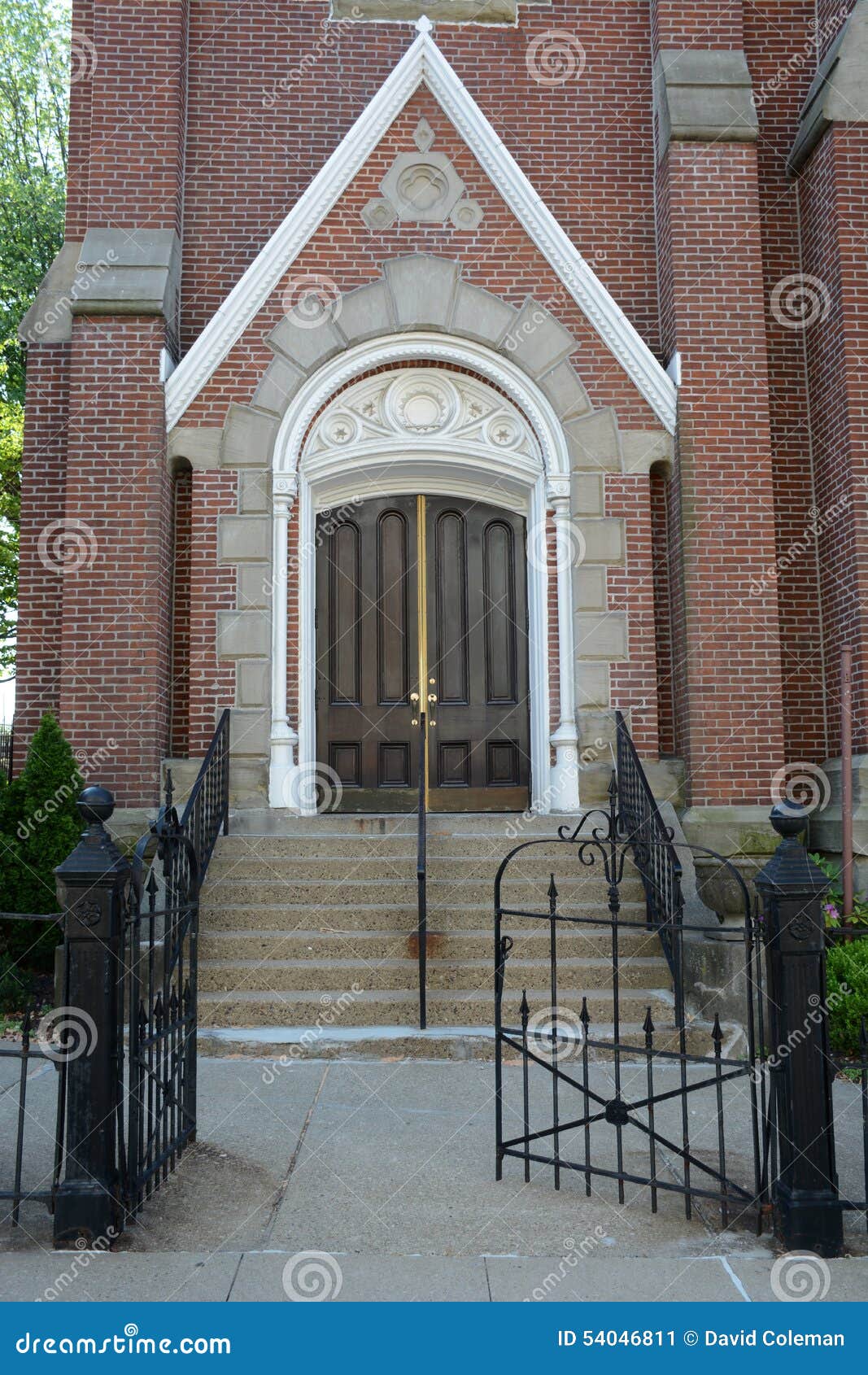 Church entrance stock image. Image of rails, stairs, open - 54046811