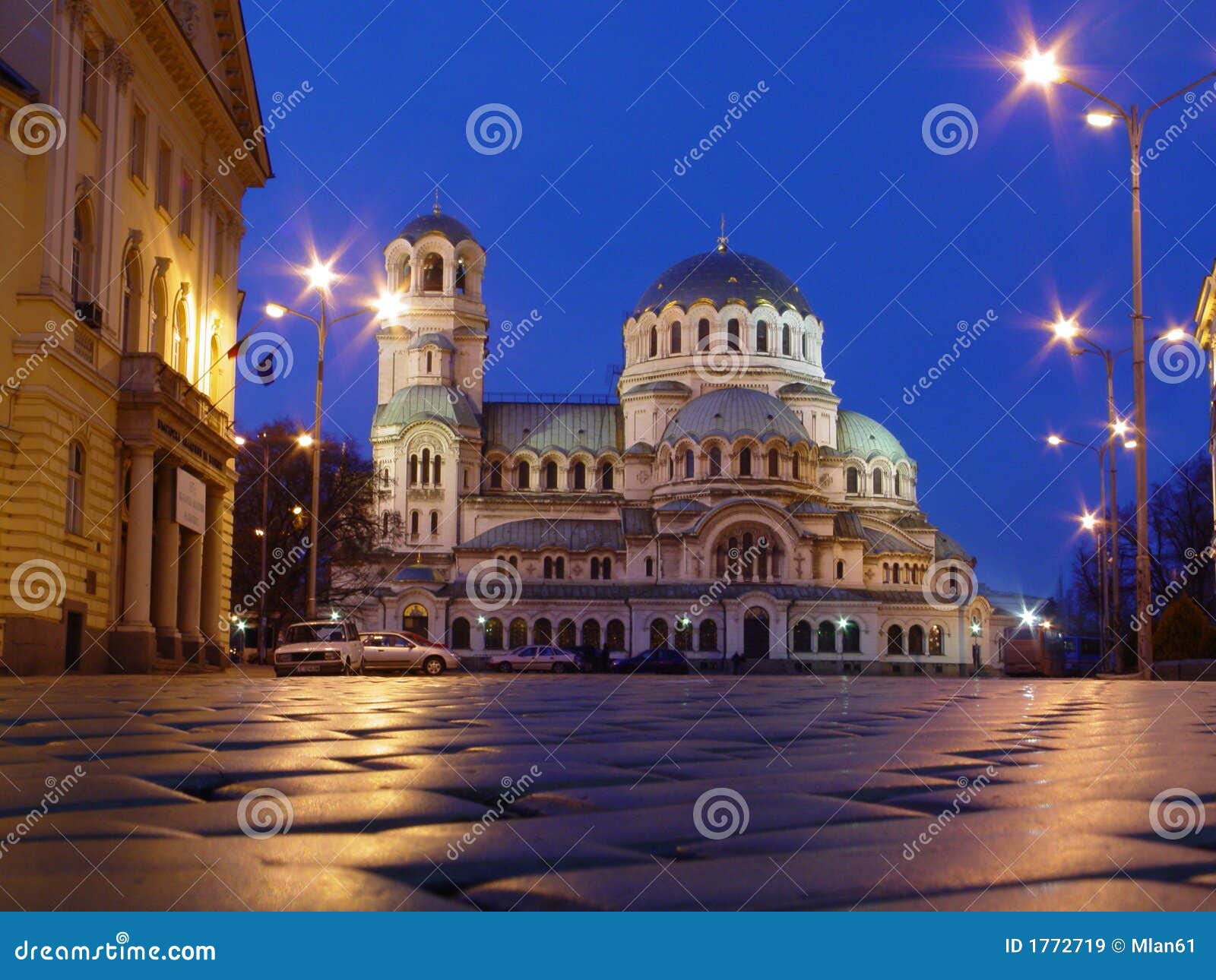 Church in the evening stock image. Image of balkans, shining - 1772719