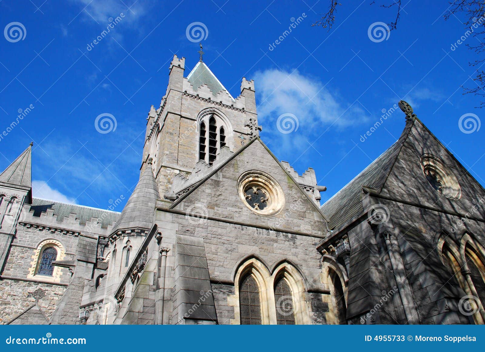 Church exterior stock image. Image of facade, sunny, gray - 4955733