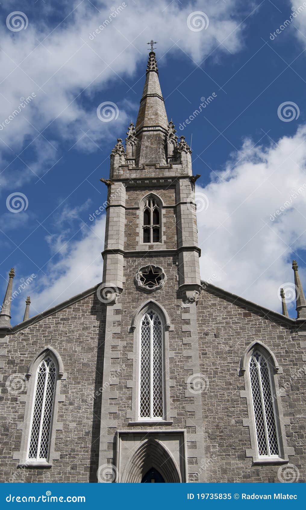 Church facade stock image. Image of cross, historic, malahide - 19735835