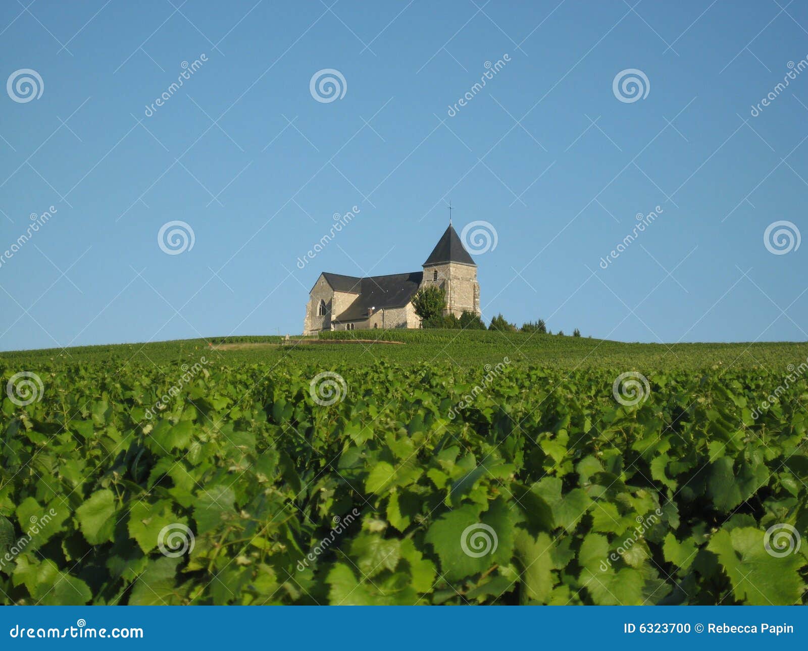 Church in French Countryside Stock Photo - Image of cross, church: 6323700