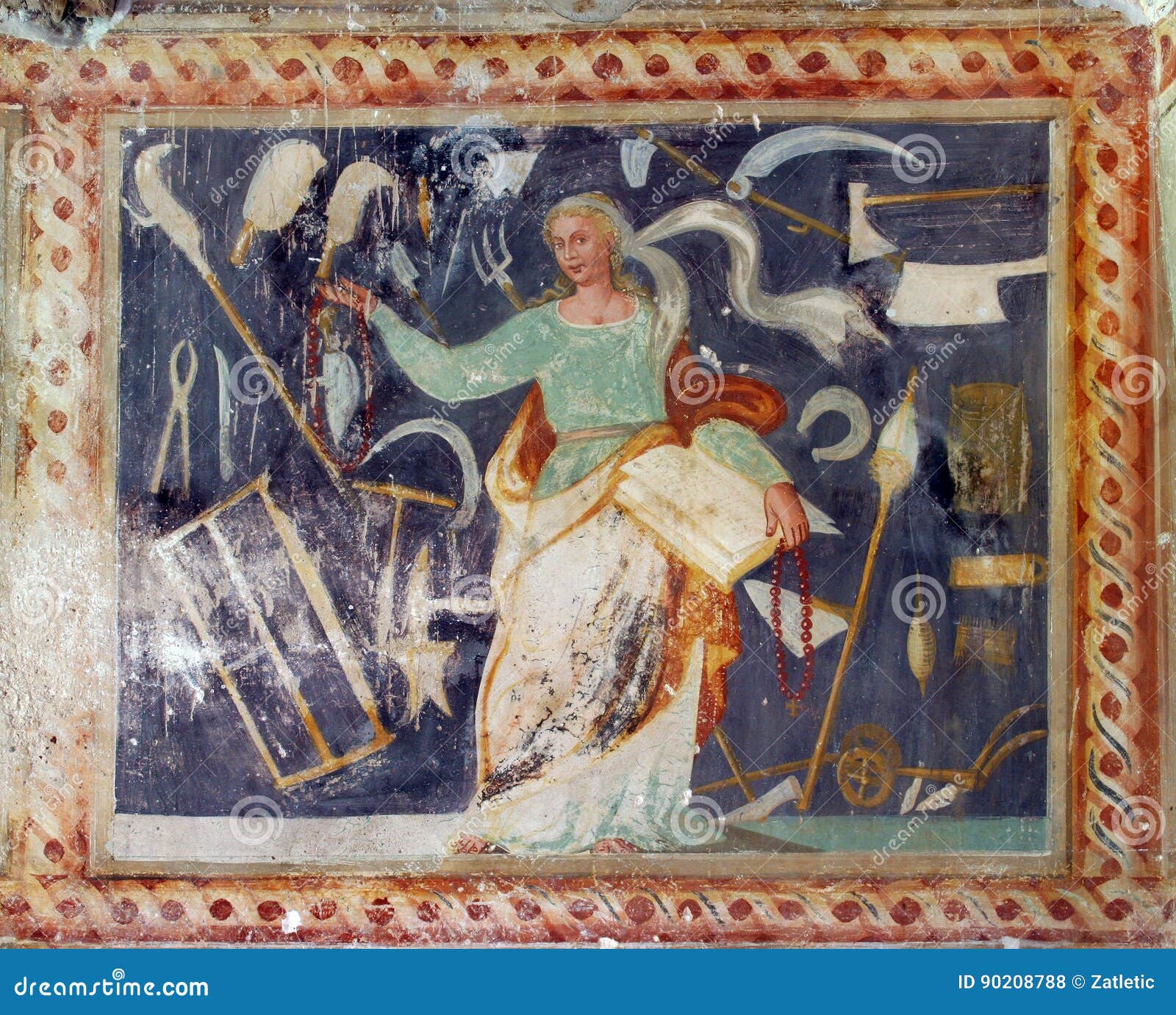 Church fresco stock photo. Image of saint, divine, belief - 90208788