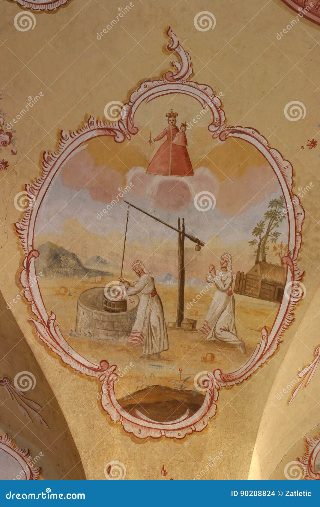 Church fresco stock photo. Image of holy, paternal, jesus - 90208824