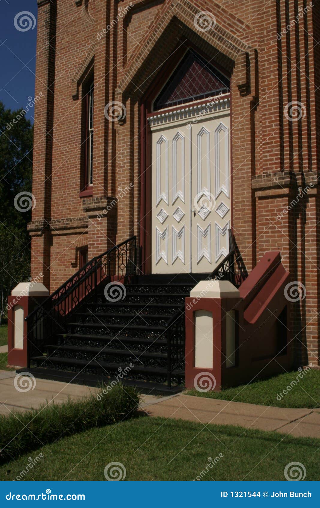 Church Front stock photo. Image of decorative, brick, building - 1321544