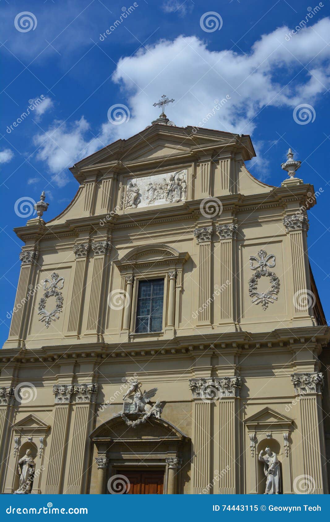 Church front stock image. Image of arts, cabins, cold - 74443115