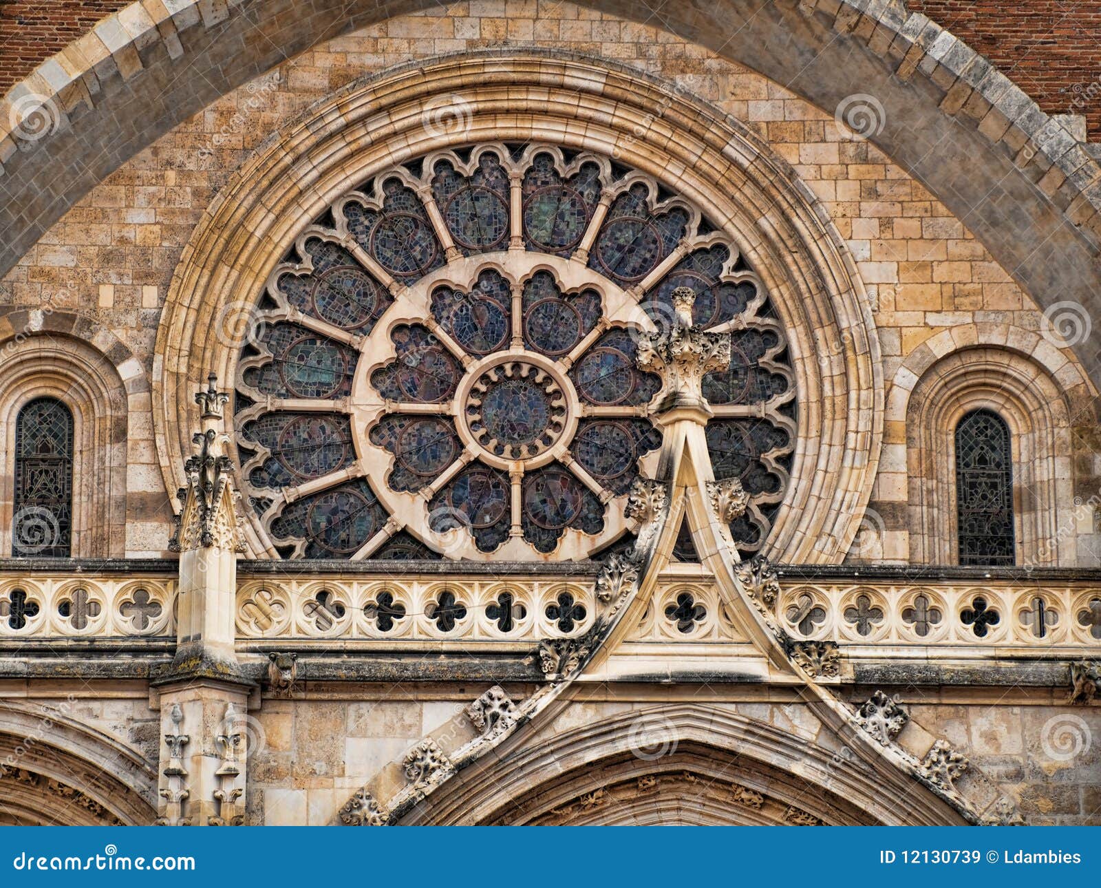 Church front view stock image. Image of holy, toulouse - 12130739