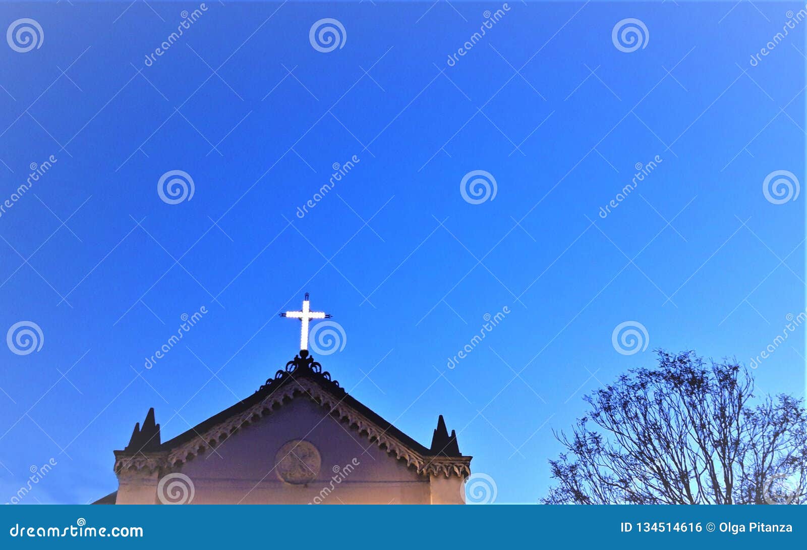 Church glowing cross stock photo. Image of cross, heaven - 134514616