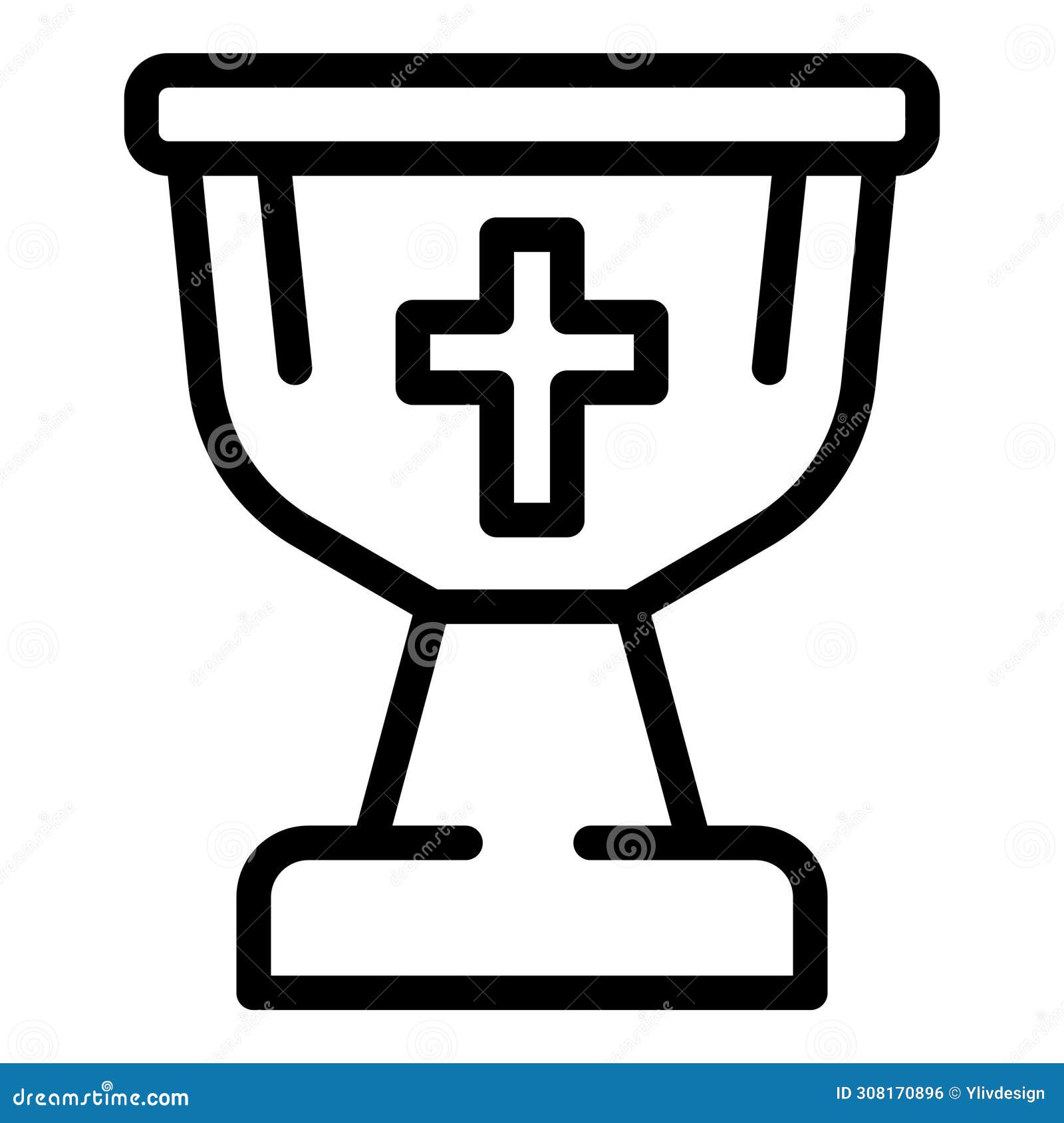 Church Gold Cup Icon Outline Vector. Spiritual Holy Stock Illustration ...