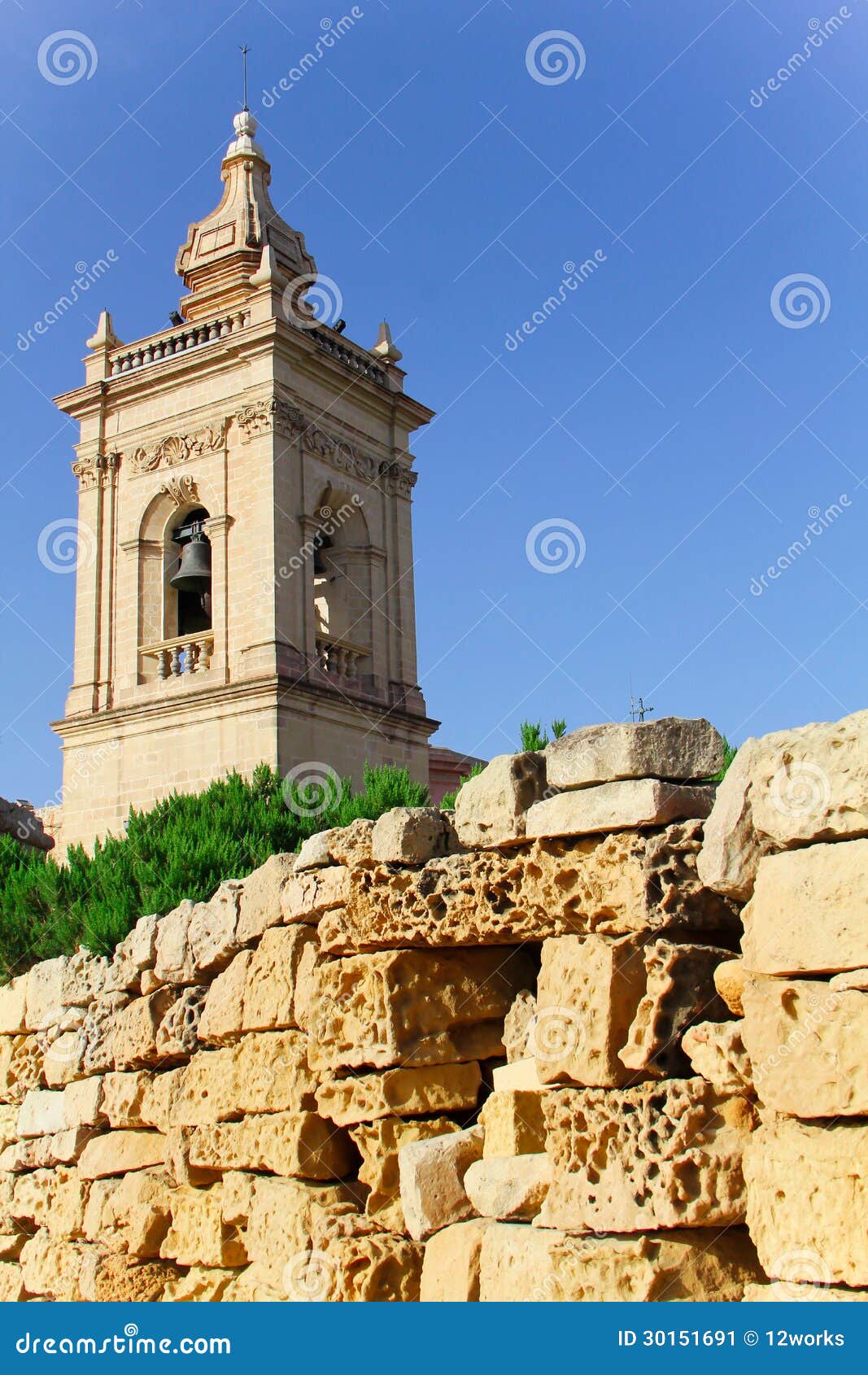 Gozo Church stock image. Image of cloud, gozo, culture - 30151691