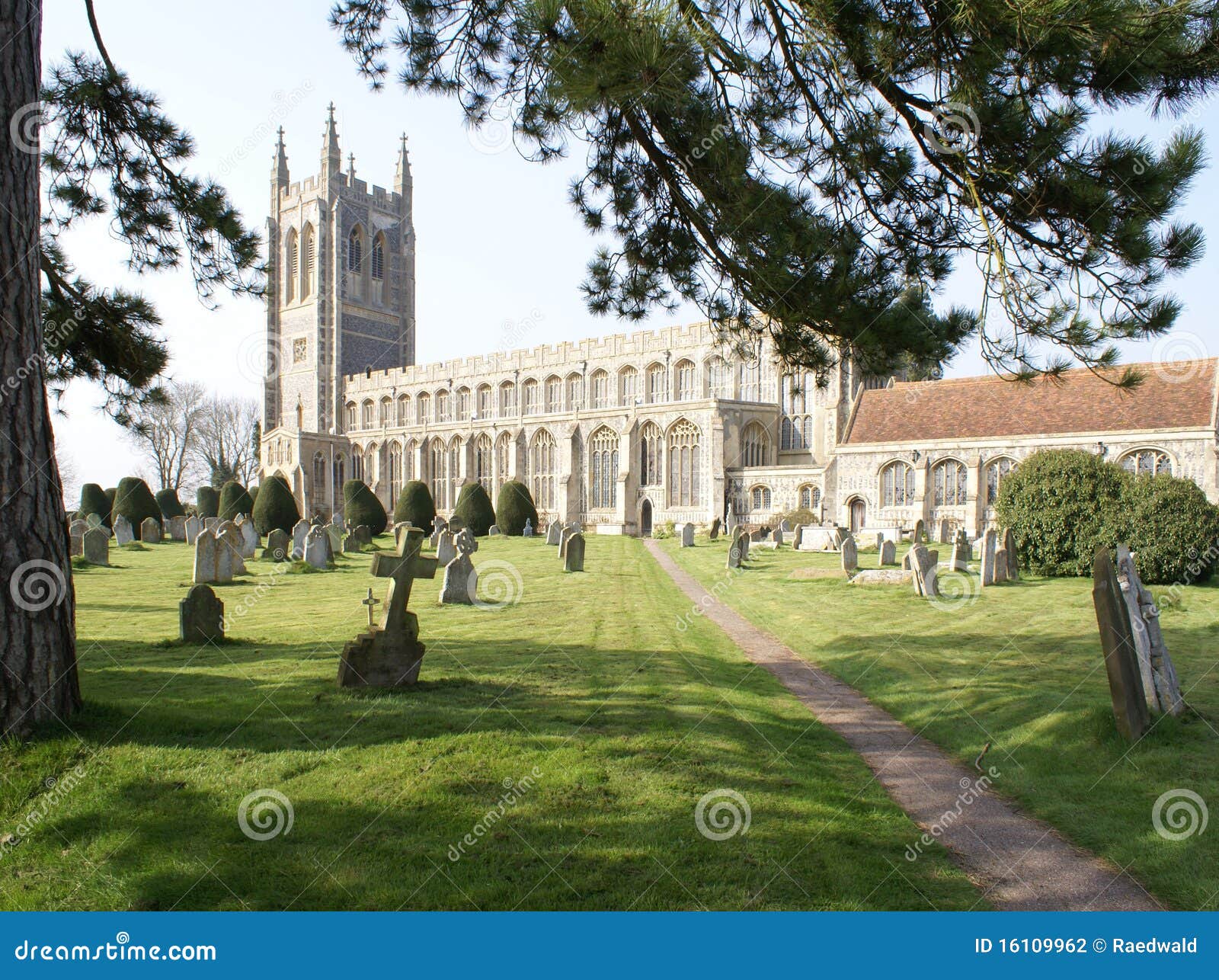 Church and Graveyard stock photo. Image of path, melford - 16109962