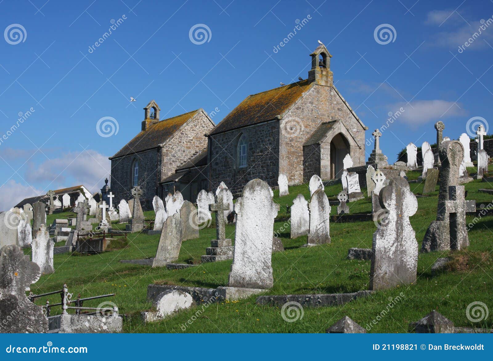 Church and graveyard stock image. Image of ives, cornwall - 21198821
