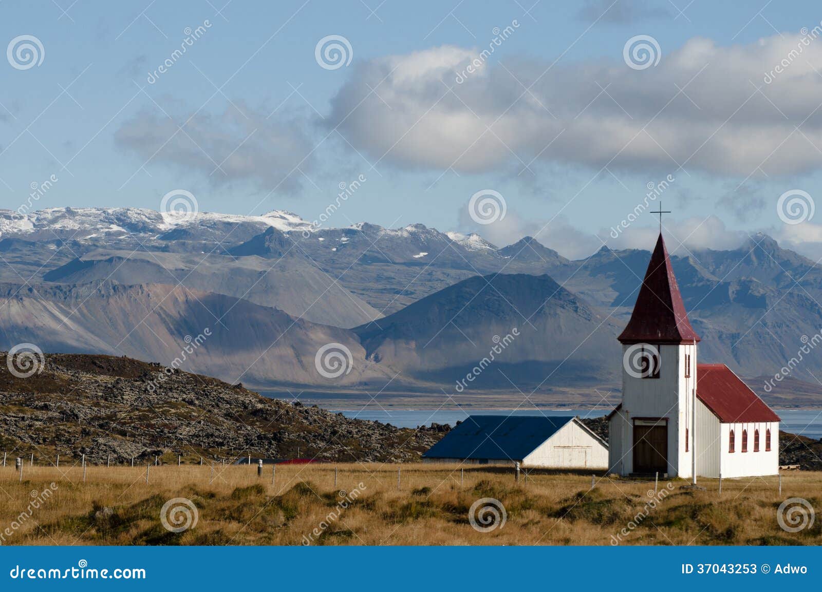 Church in Hellnar stock image. Image of lake, church - 37043253