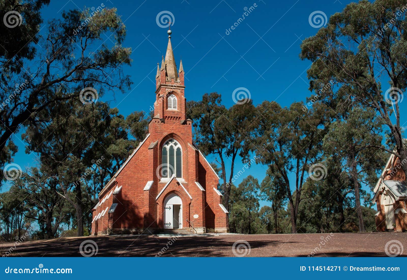 Church on a Hill stock image. Image of anglican, water - 114514271