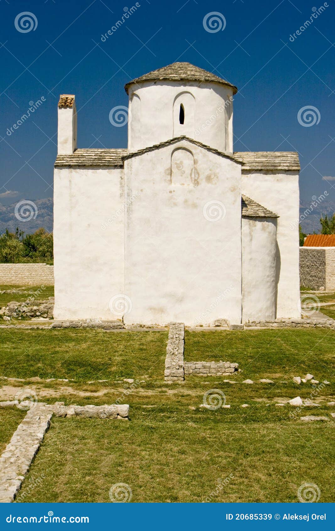 The Church of the Holy Cross in Nin Stock Image - Image of ...
