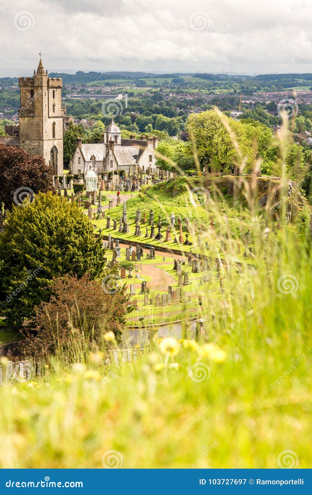 Church of Holy Rude Viewed from the Southern Side of Stirling Ca Stock ...