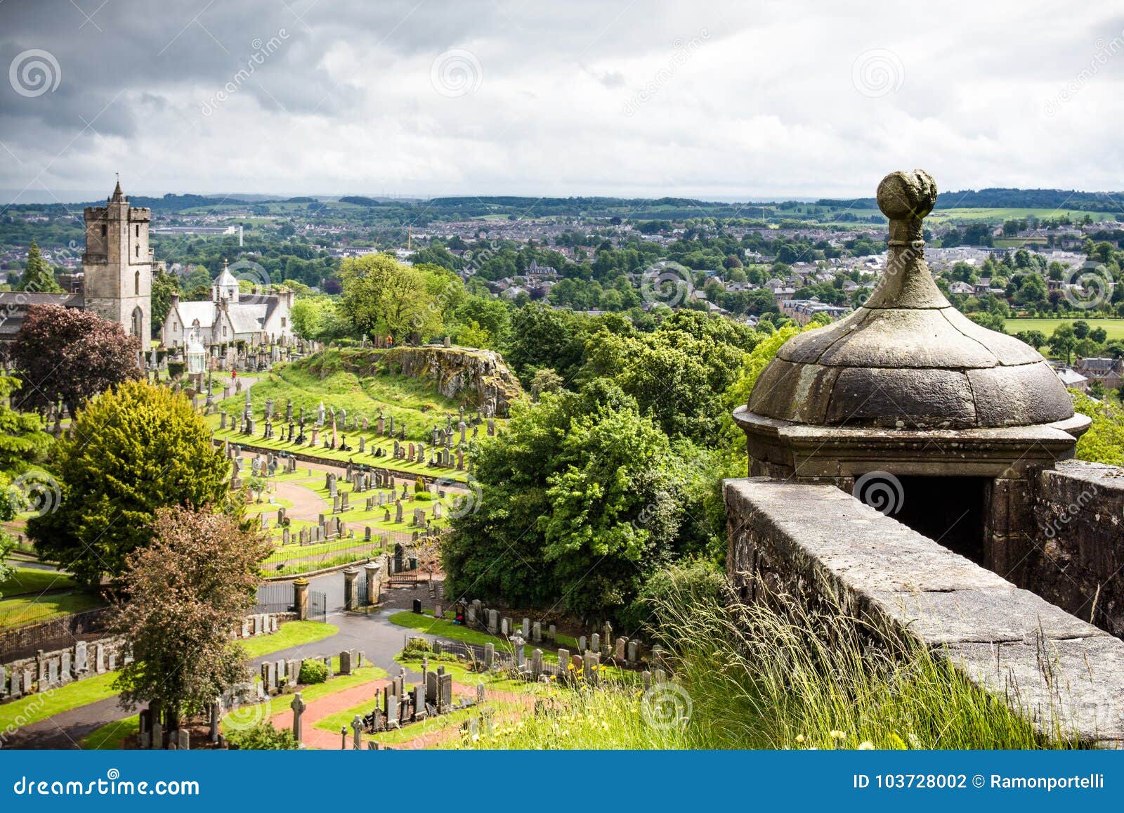 Church of Holy Rude Viewed from the Southern Side of Stirling Ca Stock ...