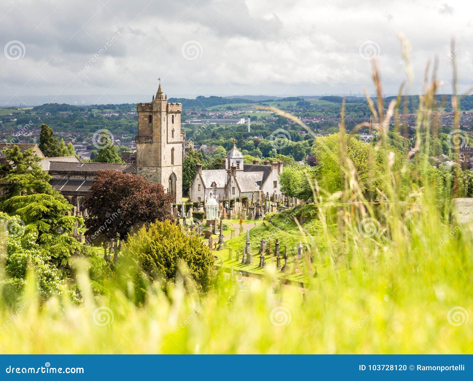 Church of Holy Rude Viewed from the Southern Side of Stirling Ca Stock ...