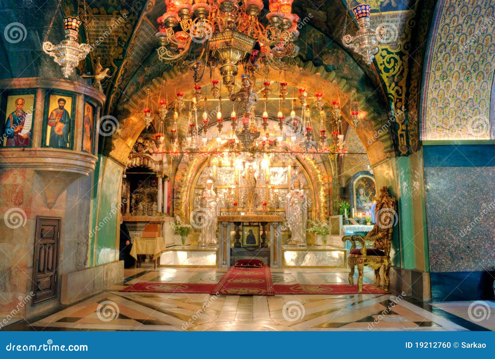 Church of the Holy Sepulchre, Jerusalem Stock Photo - Image of icons ...
