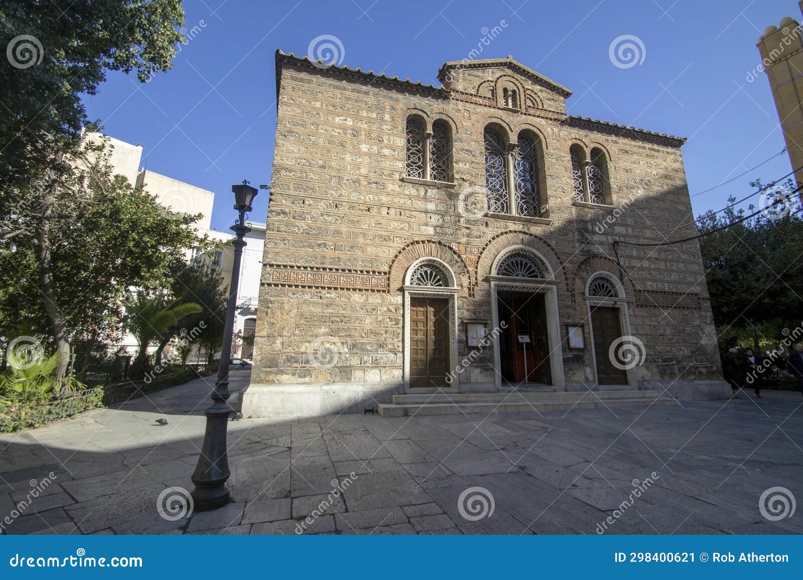 The Church of the Holy Trinity in Athens Stock Image - Image of town ...