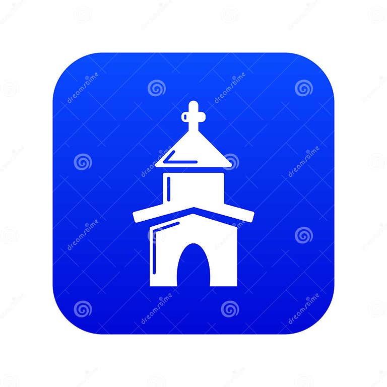 Church icon blue vector stock vector. Illustration of glans - 145950926