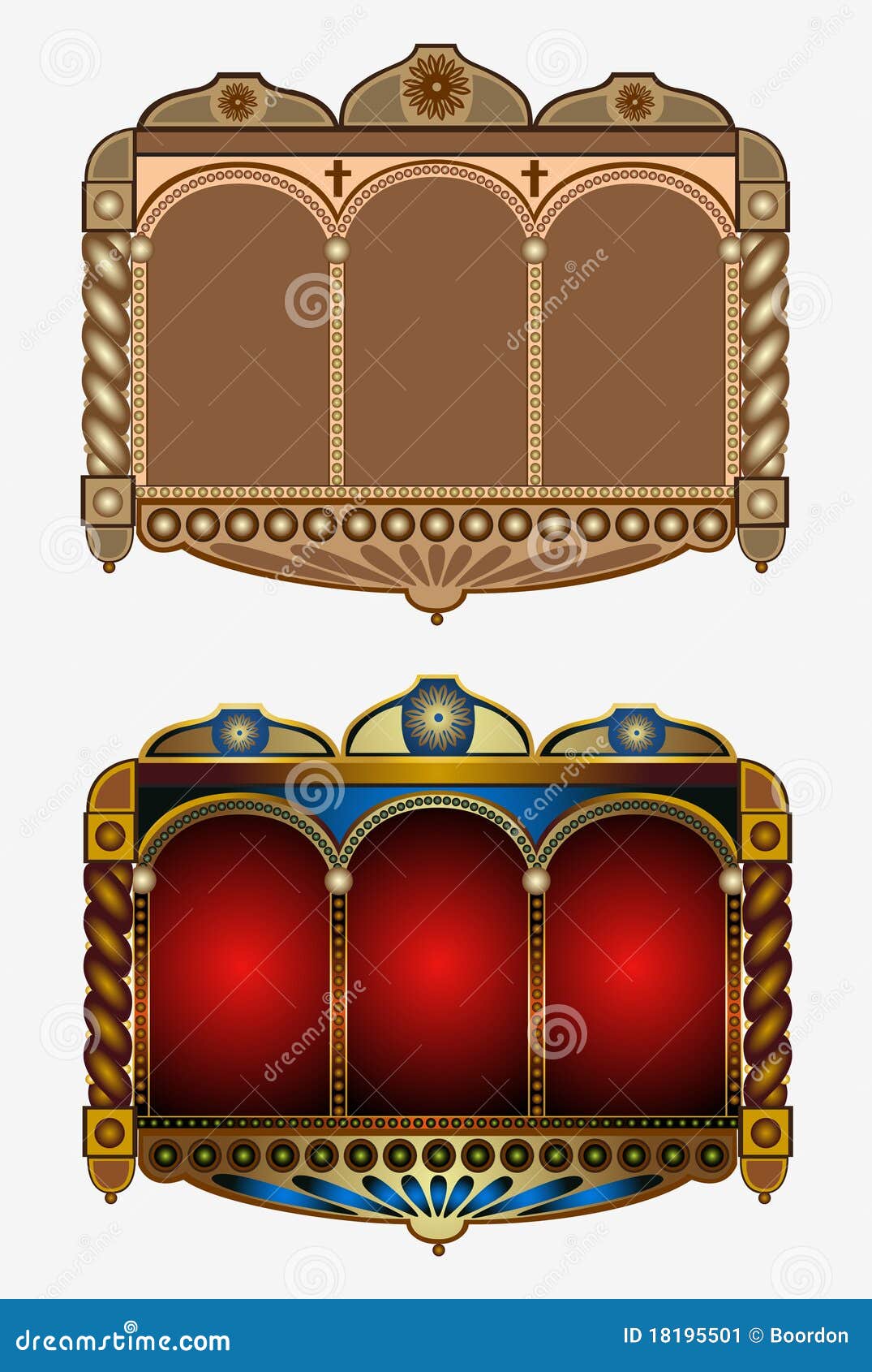 Church icon frame pattern stock vector. Illustration of iconography ...