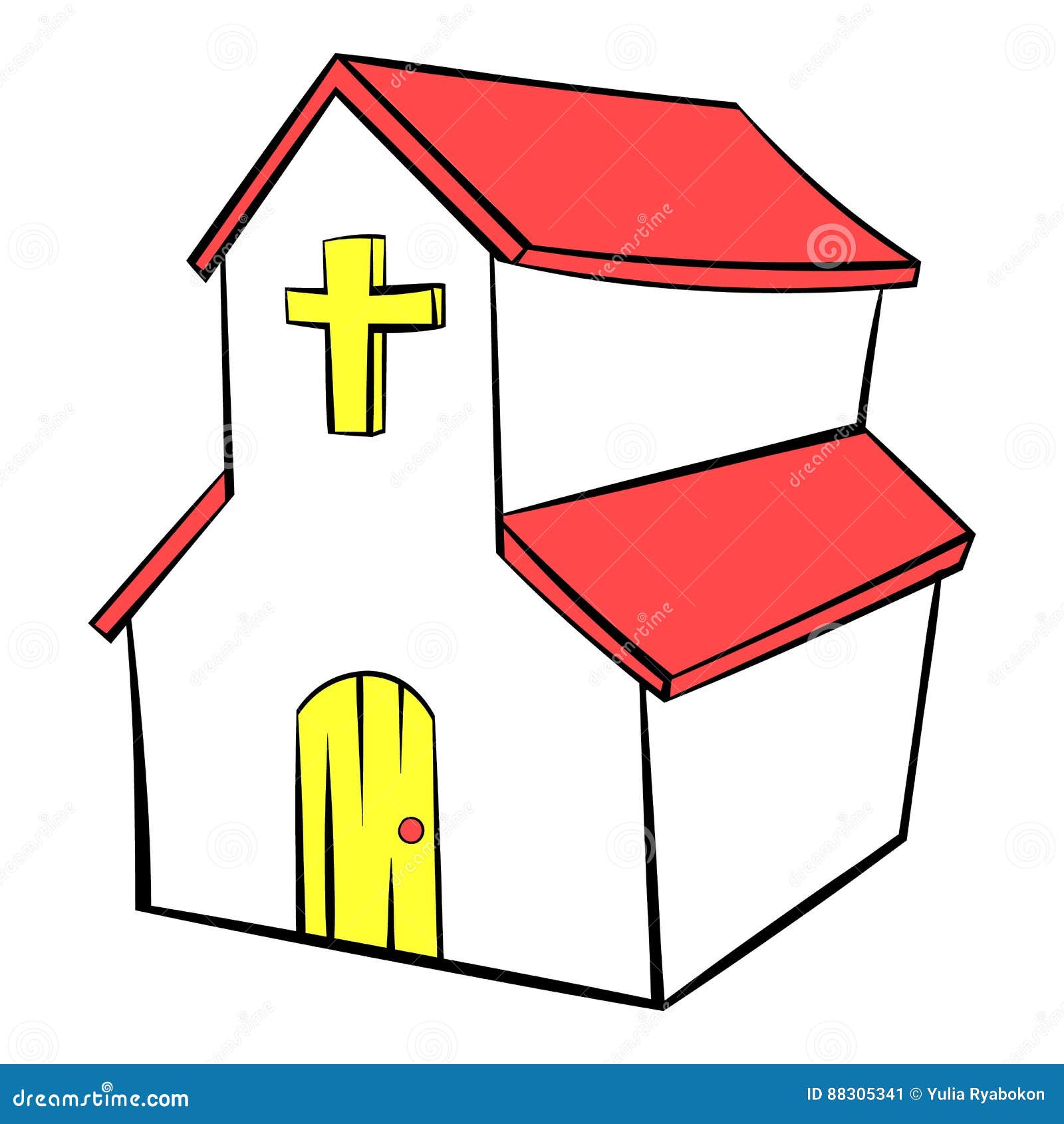 Church Icon in Icon Cartoon Stock Vector - Illustration of drawing ...