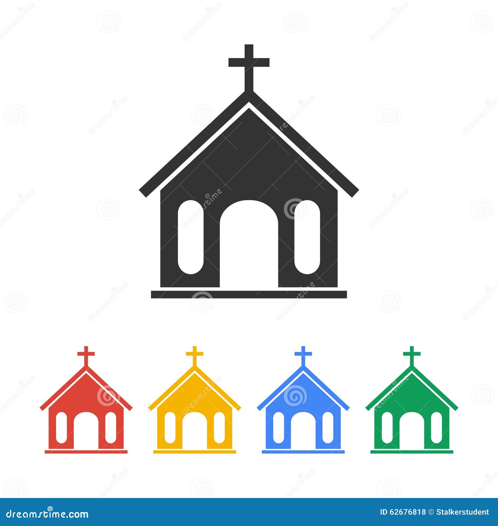 Church icon. illustration stock illustration. Illustration of cross ...