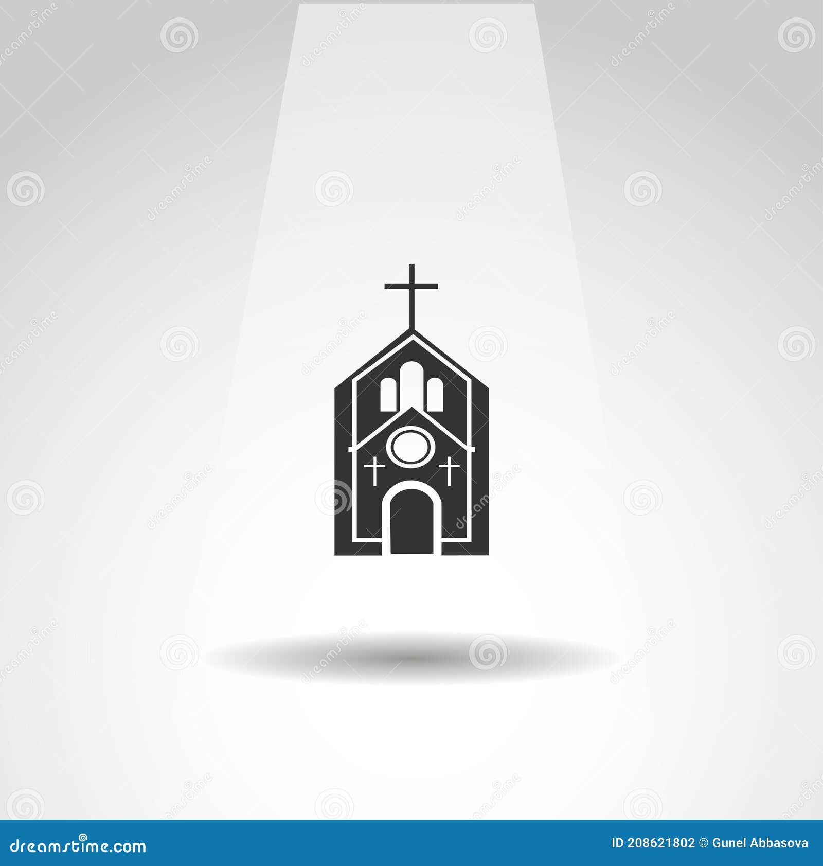 Church Icon, Simple Church Icon Stock Vector - Illustration of cross ...