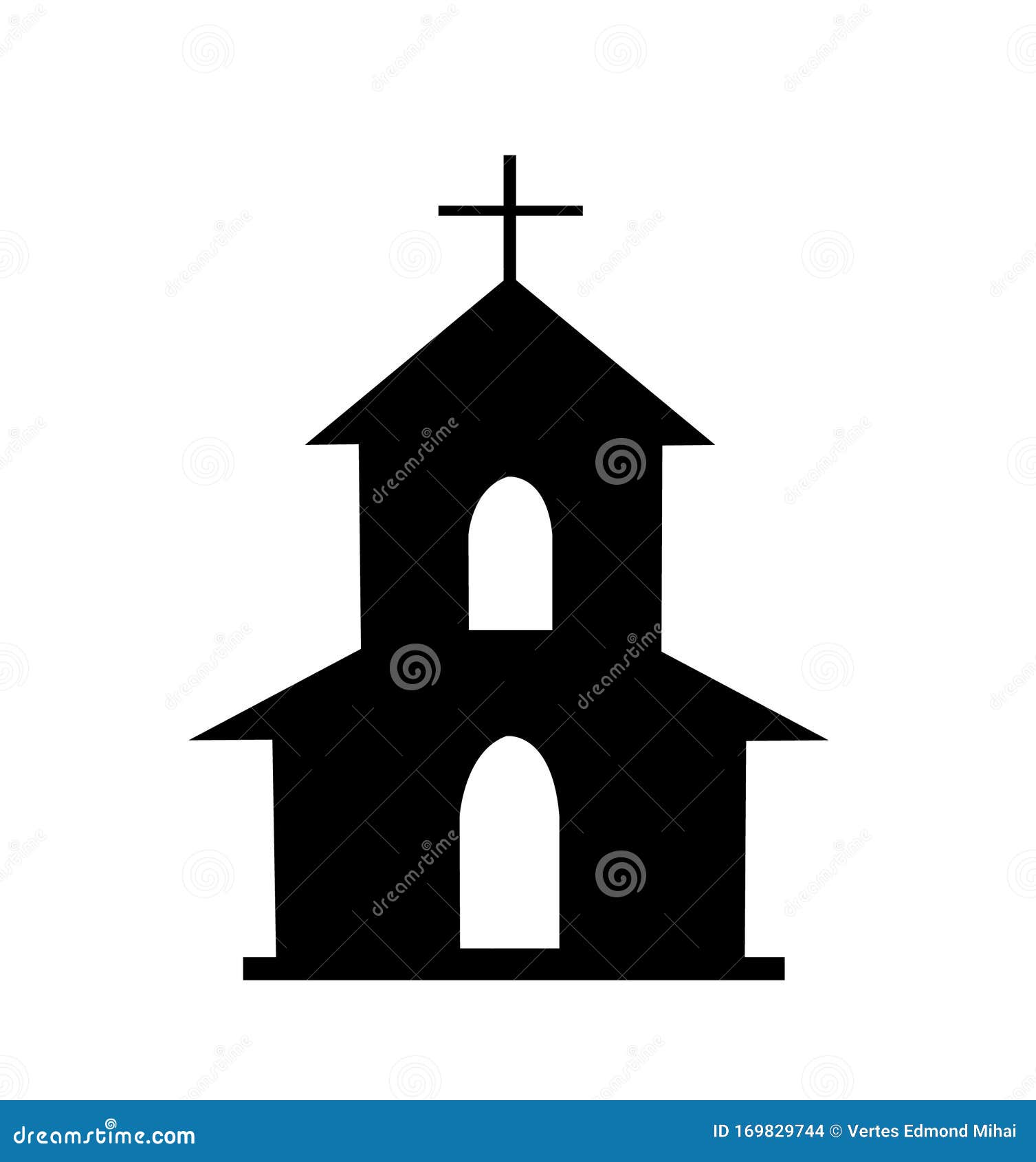 Church Icon Vector Illustration Stock Vector - Illustration of ...