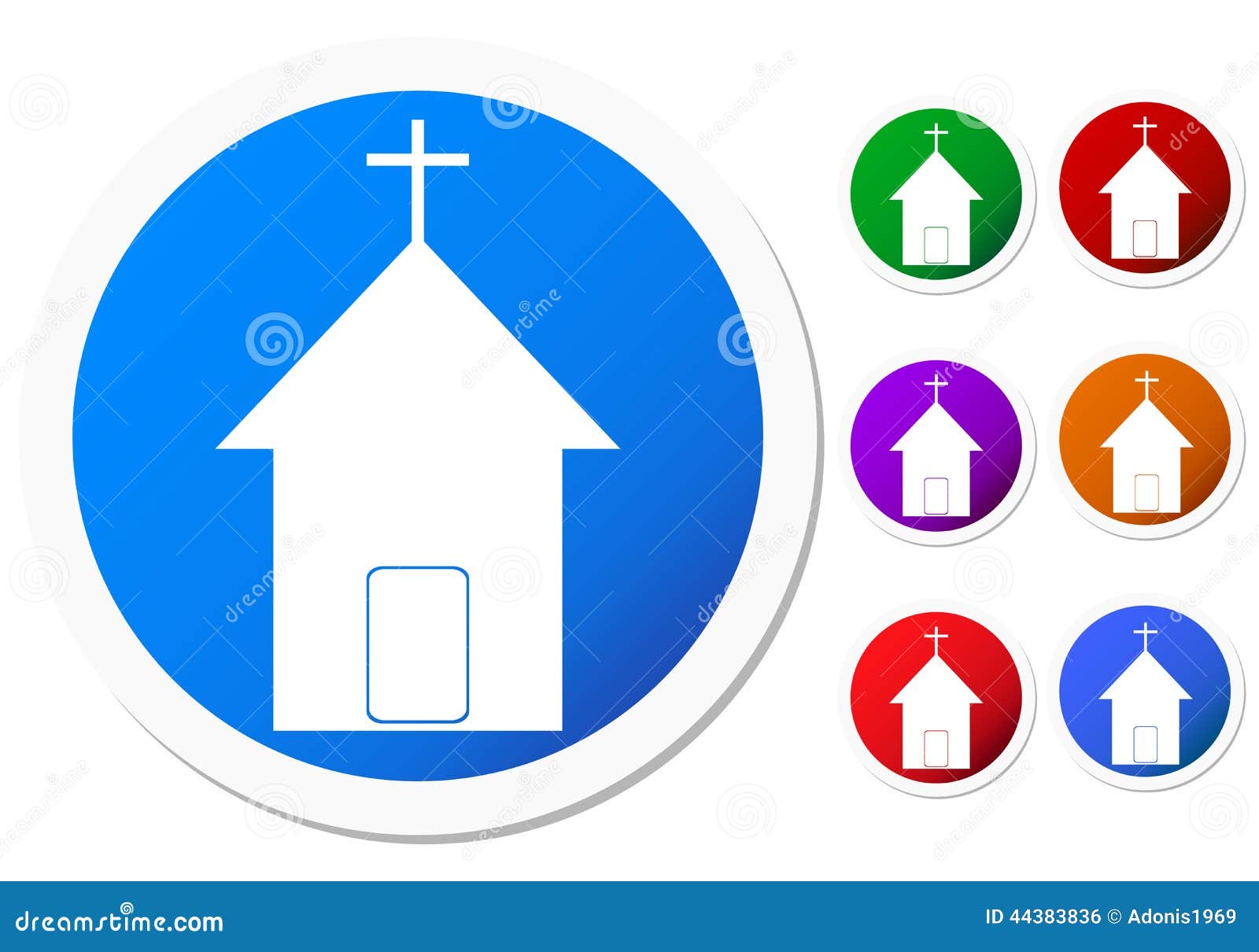 Church icons stock vector. Illustration of missions, houses - 44383836